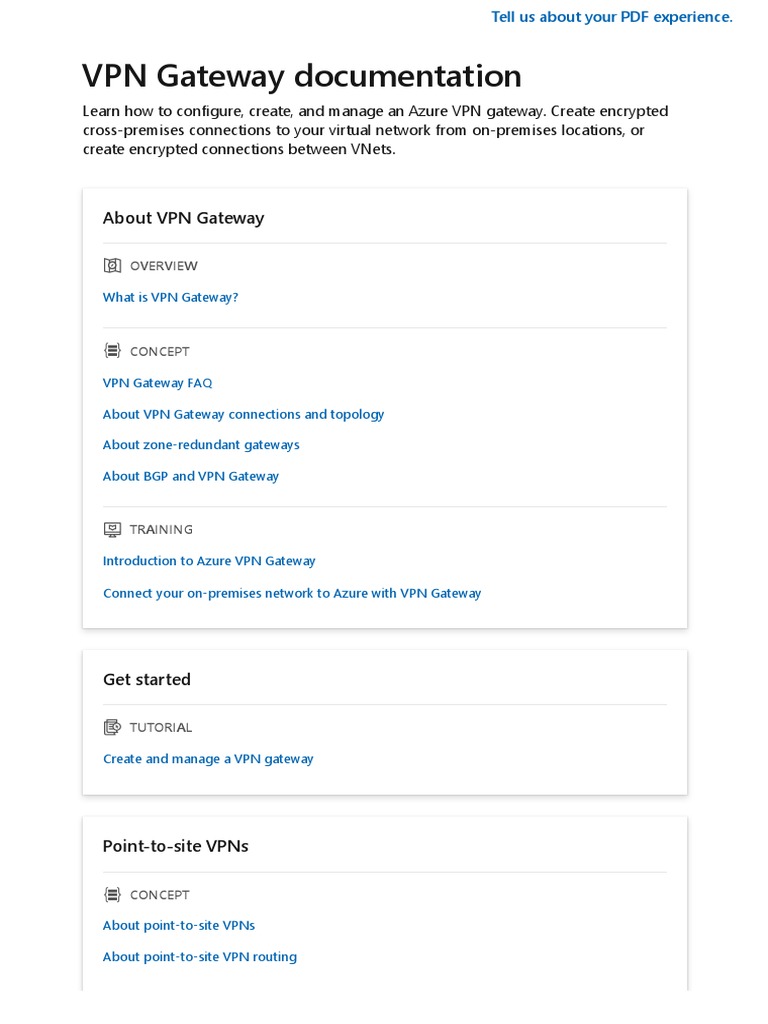 Azure VPN Gateway | PDF | Virtual Private Network | Computer Network