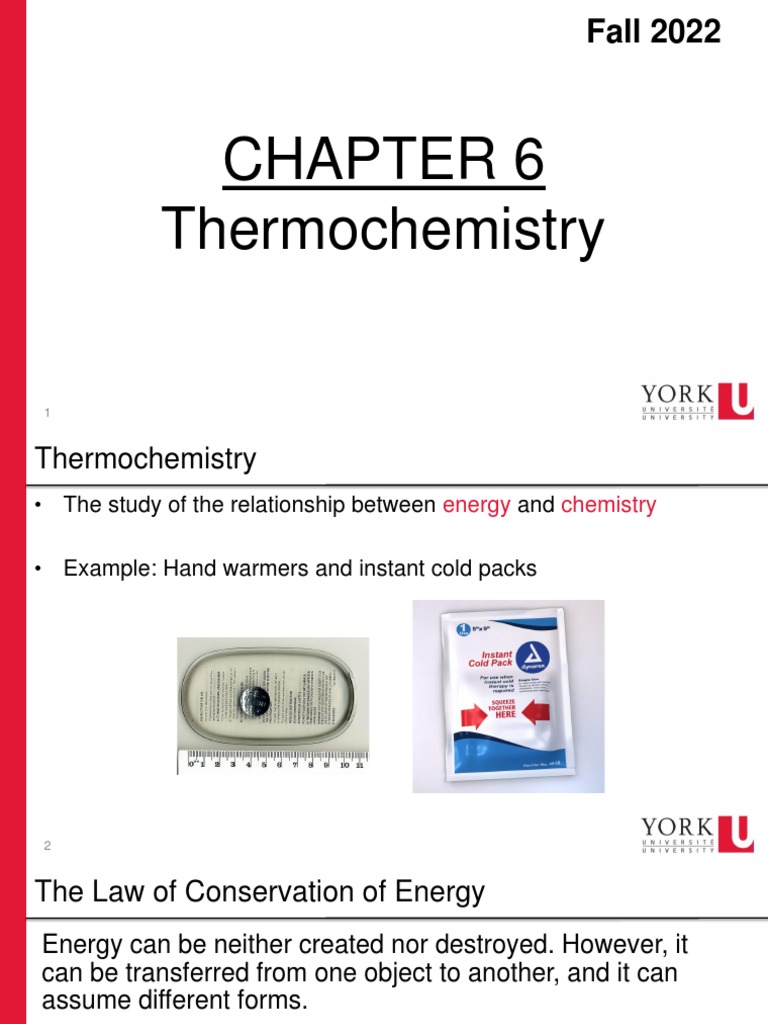 Chem Notes Chapter 6 - Thermochemistry | PDF | Heat | Temperature