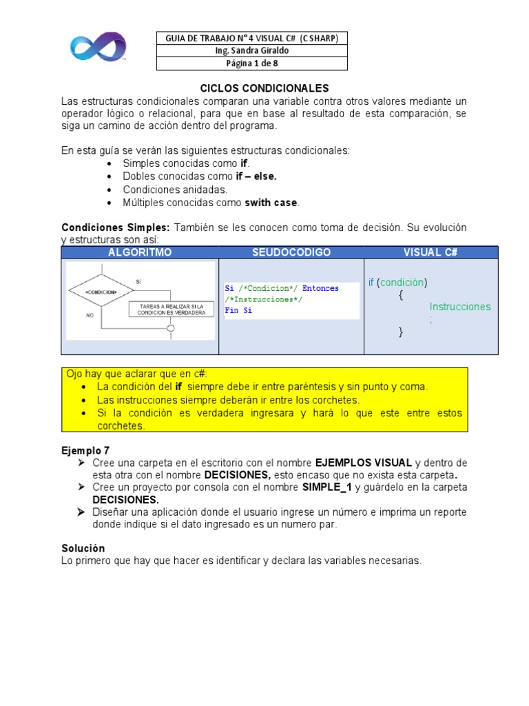 4 Guia Visual C# | PDF | C Sharp (lenguaje de programación) | Algoritmos