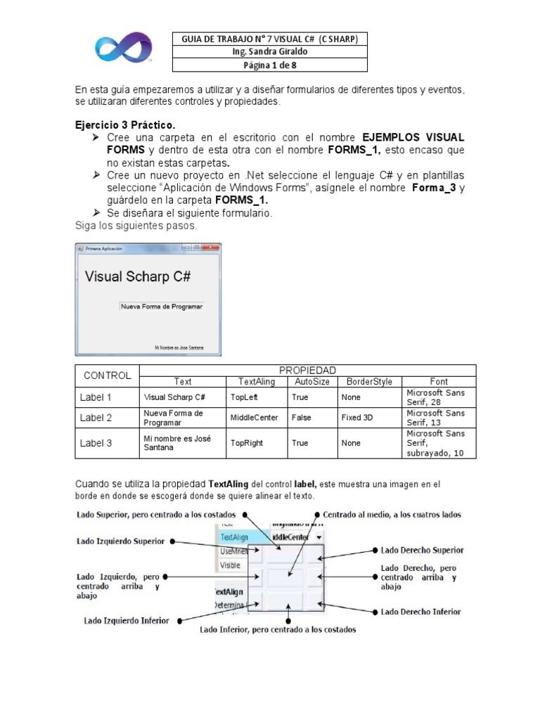 7 Guia Visual C# Forms | PDF | C Sharp (lenguaje de programación) | Microsoft