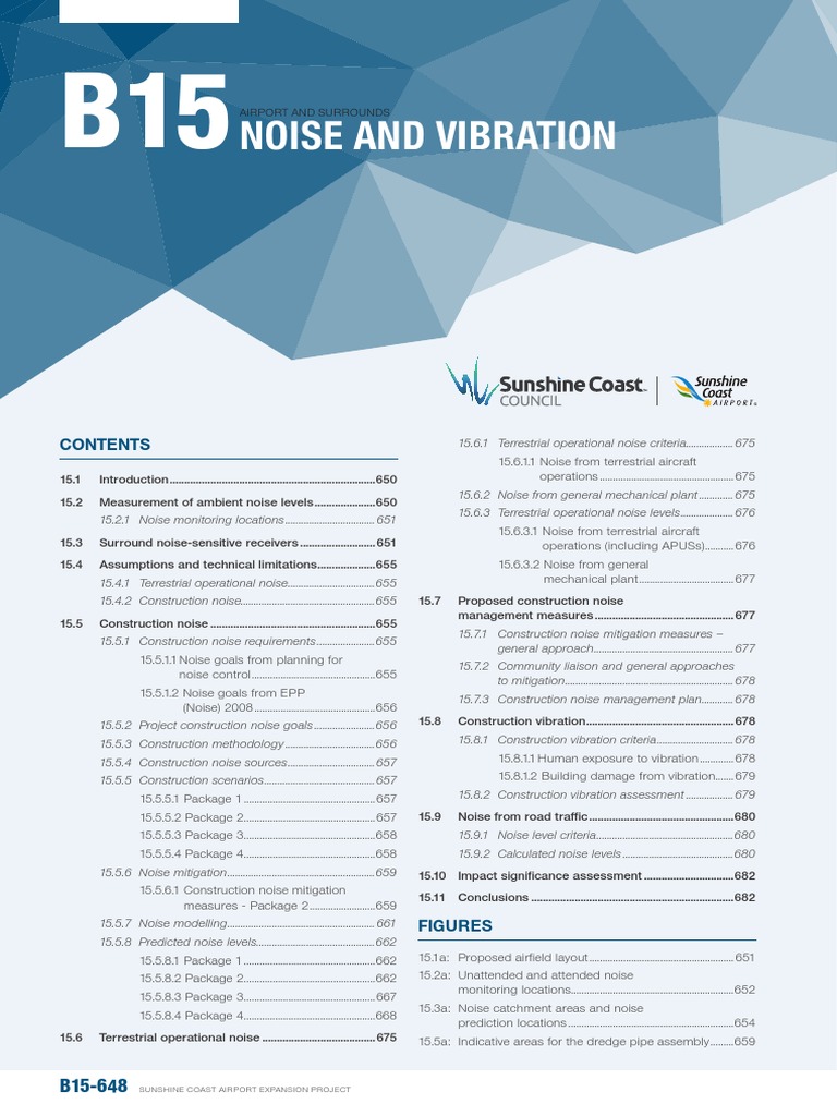 Chapter B15 - Noise and Vibration 18sep14 | PDF | Noise | Airport