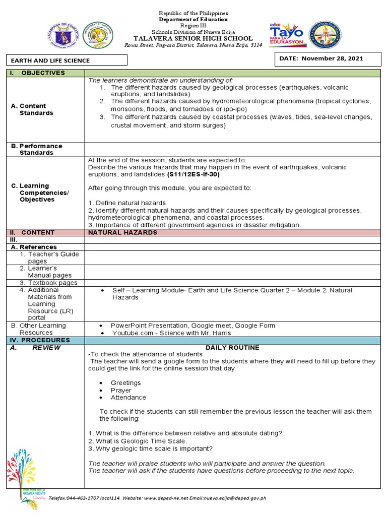 Module 2 Natural Hazards Autorecovered | PDF | Teachers | Hazards