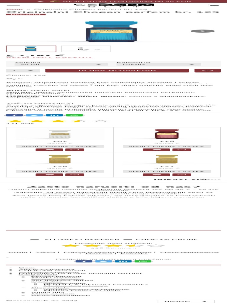 Originalni Chogan Parfem Br. EssenzDuft Onlineshop | PDF