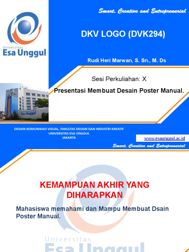 DKV Logo-Ppt-Ueu-Pertemuan-10 Presentasi Membuat Desain Poster Manual (Rudi Heri Marwan, S.SN ...