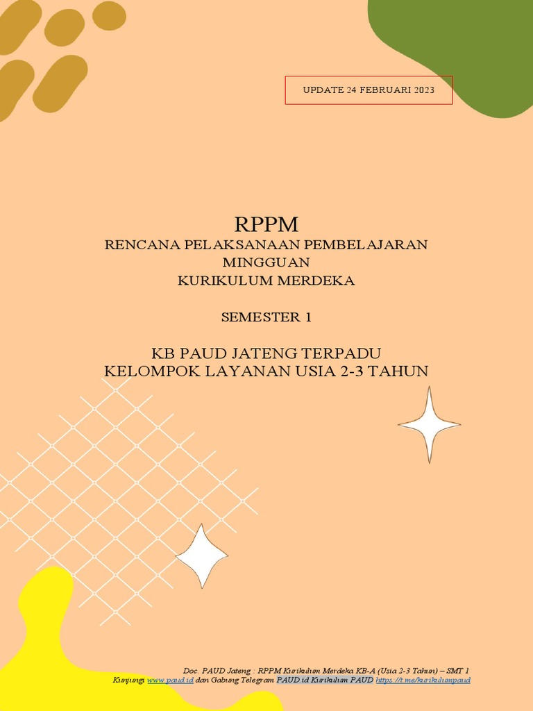 RPPM KB A 2 3 Tahun Kurikulum Merdeka Smt1 | PDF