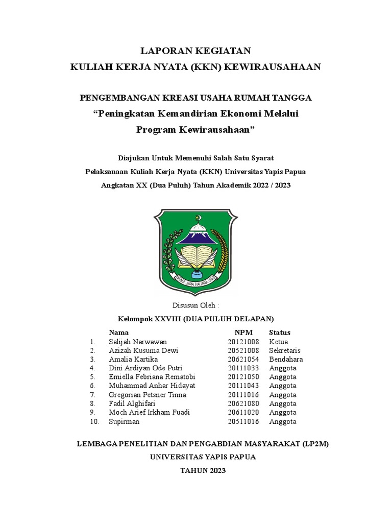 Laporan Kegiatan KKN Kel 28 | PDF