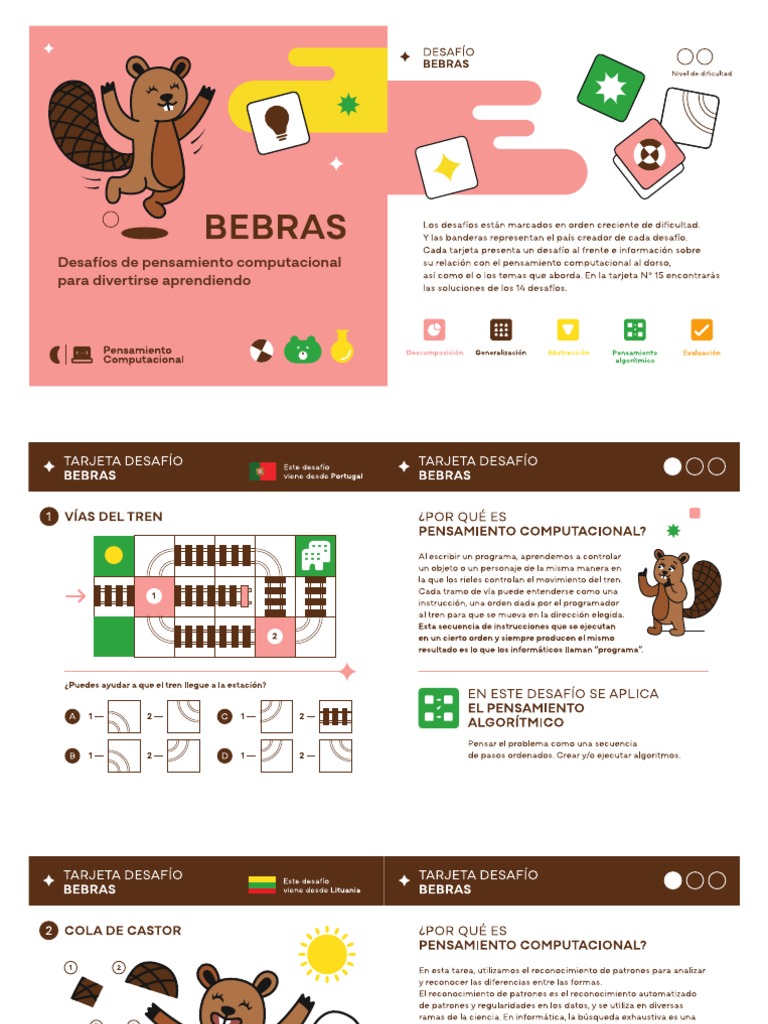 Tarjetas Bebras - Desafios 2023 | PDF