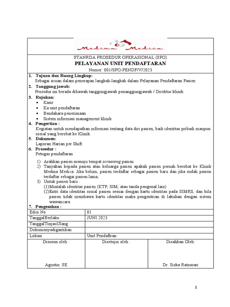 Spo Pendaftaran | PDF