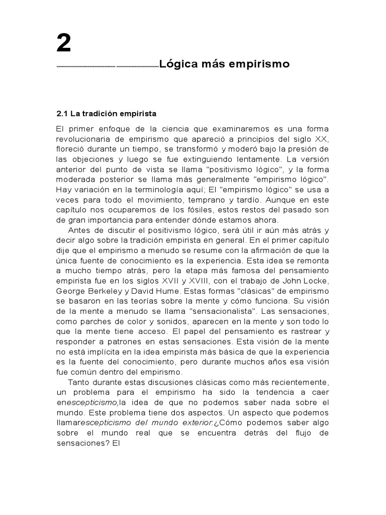 Godfrey-Smith, Peter. Lógica Más Empirismo | PDF | Empirismo | Positivismo