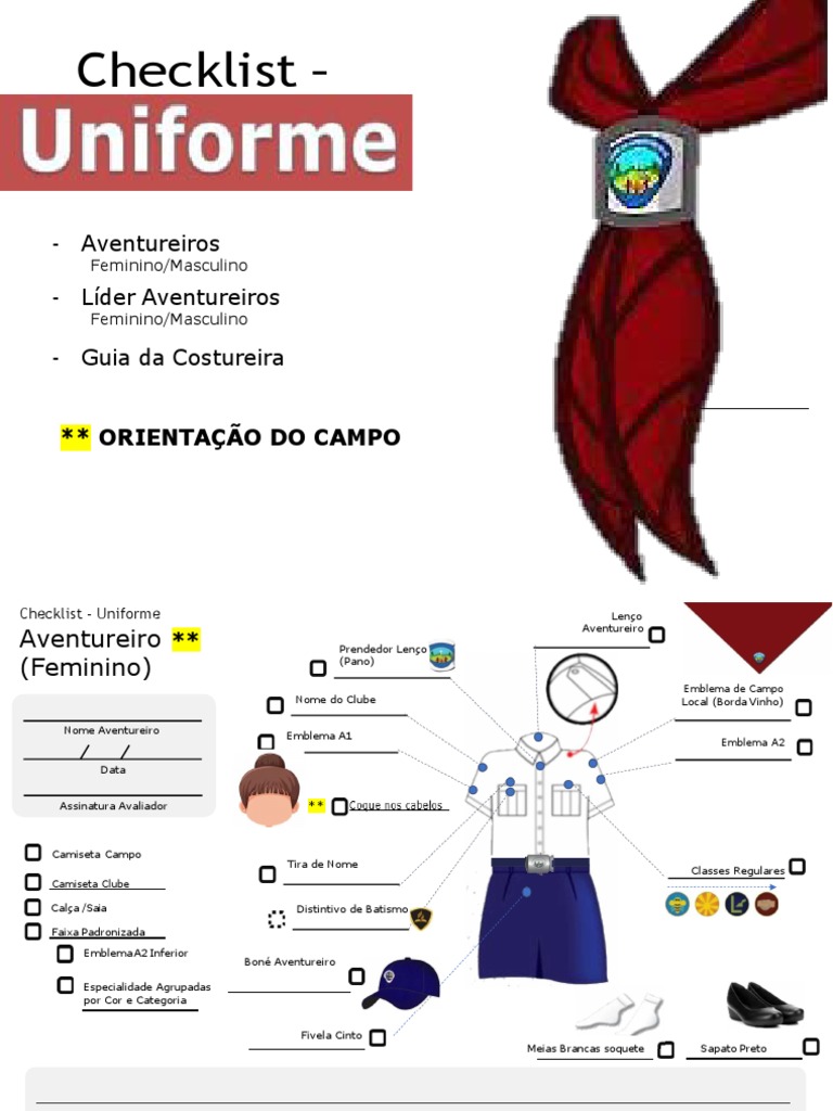 Checklist de Uniformes Aventureiros | PDF