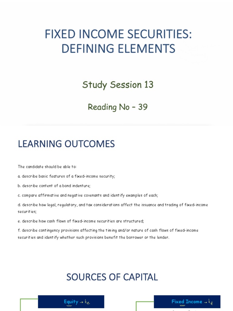 Reading 39 PDF | PDF | Bonds (Finance) | Fixed Income