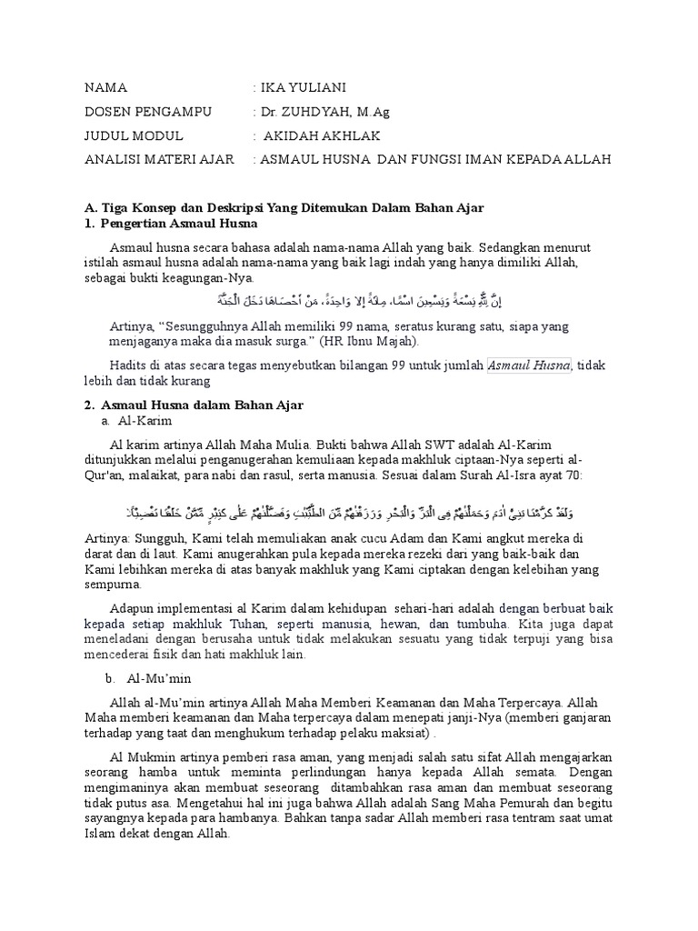 Analisa Kb 1 Pai Kontempore Pdf