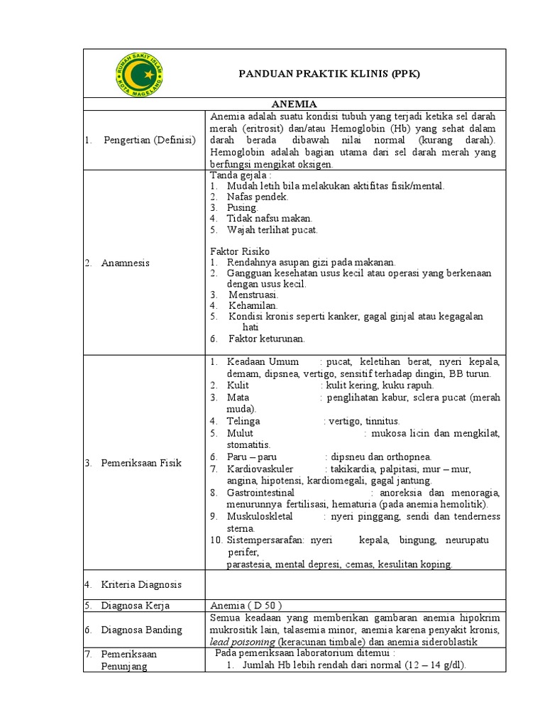 PPK Anemia New | PDF | Pengembangan Diri | Kesehatan Holistik