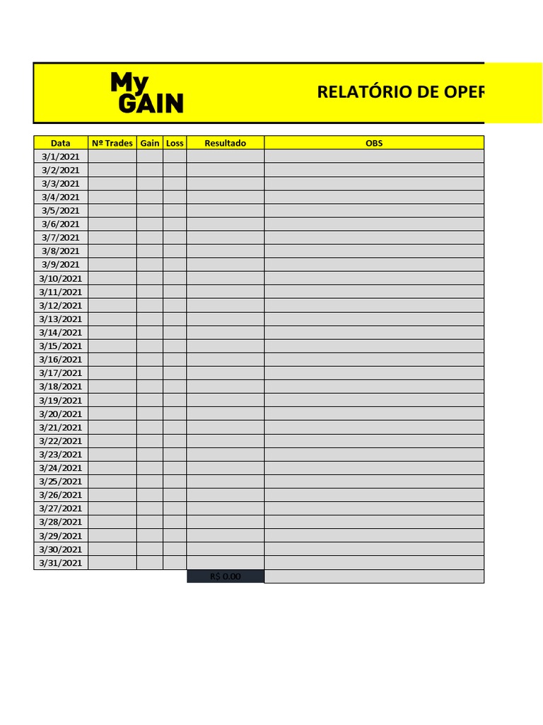 PLANILHAS My Gain | PDF