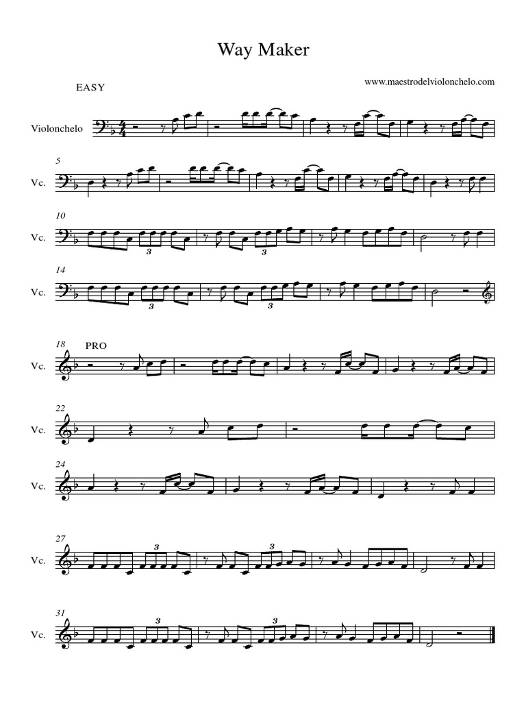 Way Maker - Partitura Completa | PDF