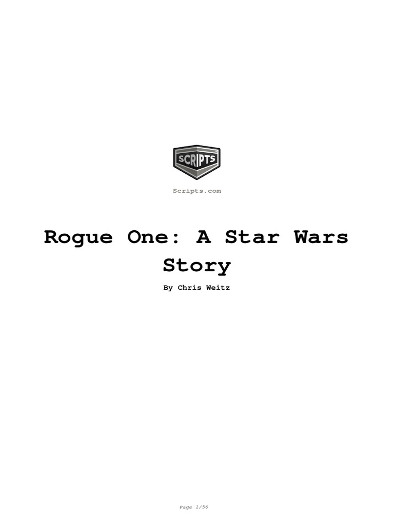 Rogue One Script | PDF | Rogue One | Star Wars