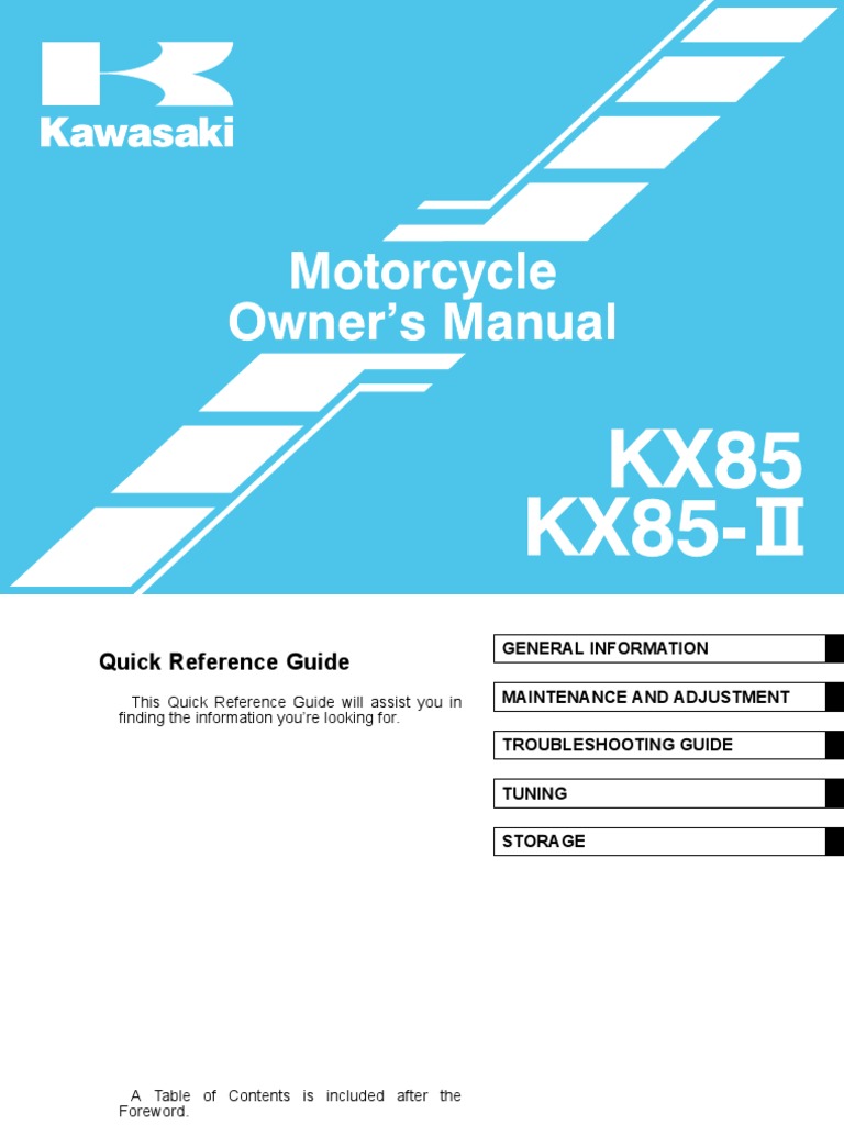 Kawa KX 85 Orriginal | PDF
