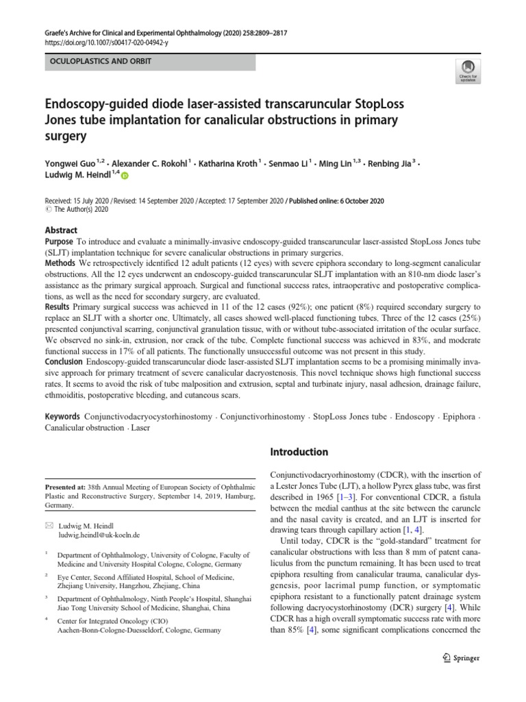 StopLOSS Jones Tube | PDF