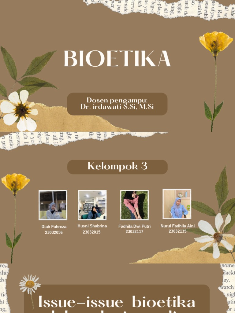 Kel.3 Issue Issue Bioetika Dalam Dunia Medis | PDF Kel.3 Issue Issue Bioetika Dalam Dunia Medis | PDF