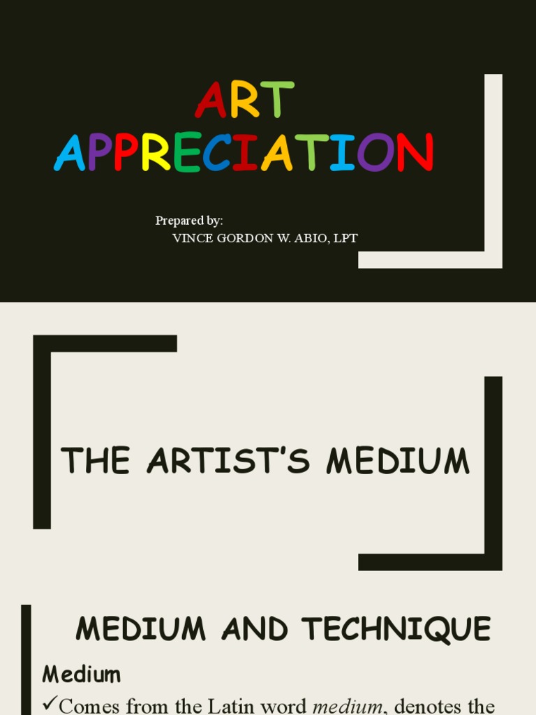 2 Medium and Technique and Mediums of The Visual Arts | PDF | Paintings ...