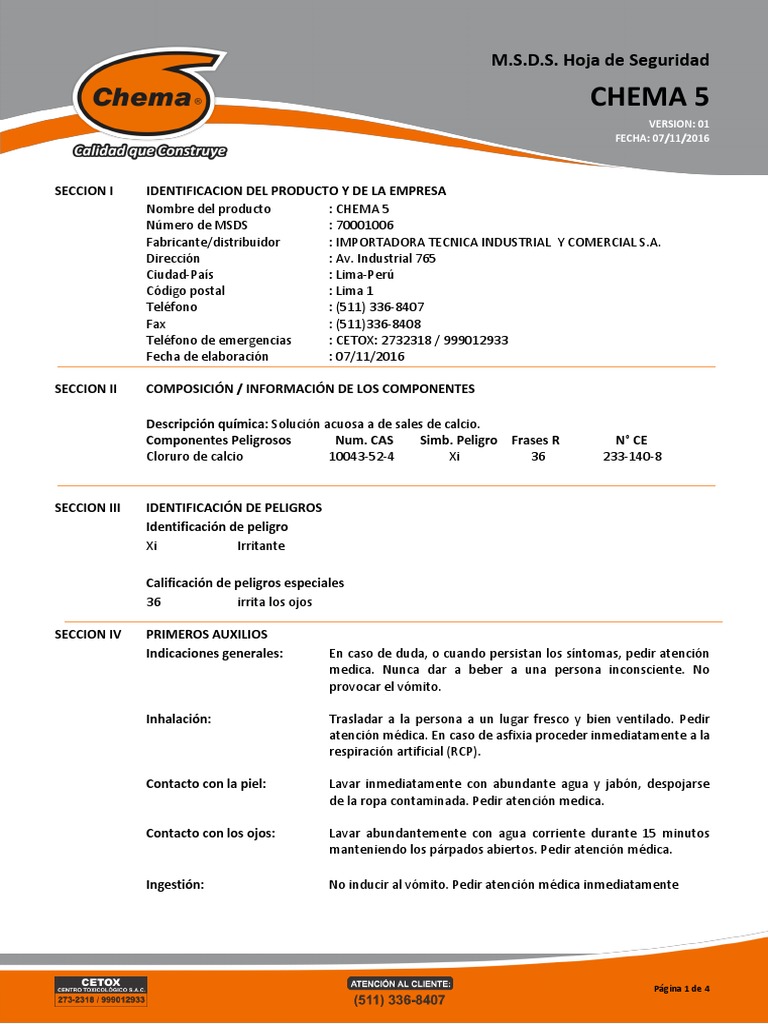 HS Chema 5 V01 | PDF | Agua | Residuos