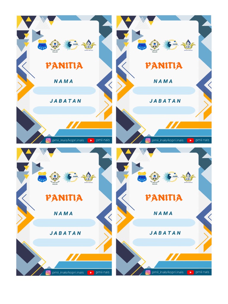 Id Card Panitia Pmii 1 | PDF