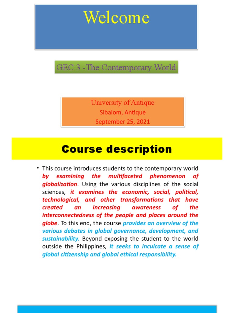 1 Introduction Lesson 1 Gec 3 Pdf Globalization Multinational 7813