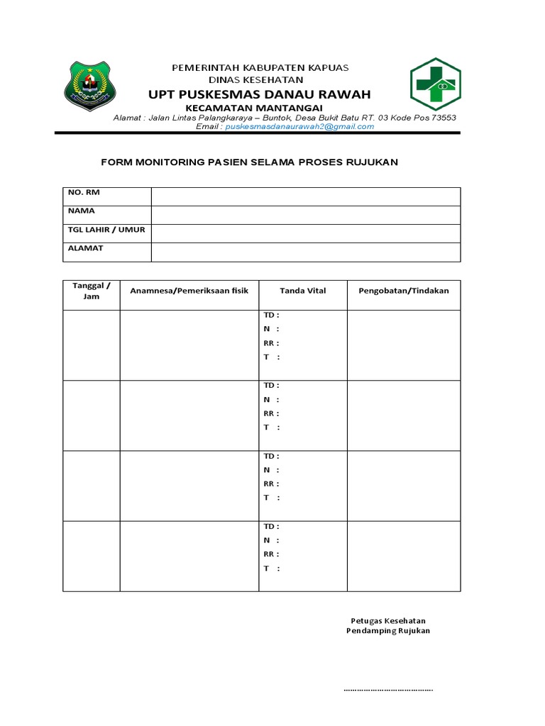 3712 Form Monitoring Selama Rujukan | PDF