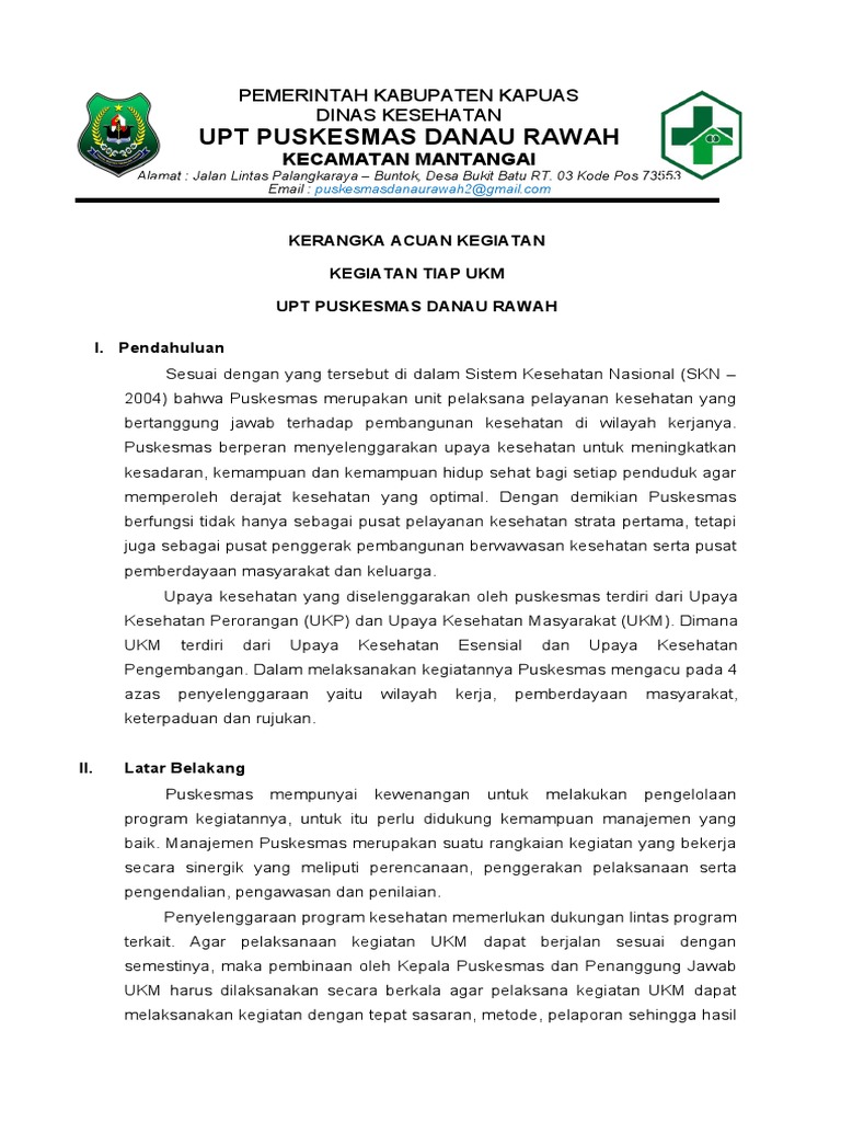 2133 KAK Tiap UKM TH 2023 | PDF | Bisnis | Pengelolaan Keuangan & Uang