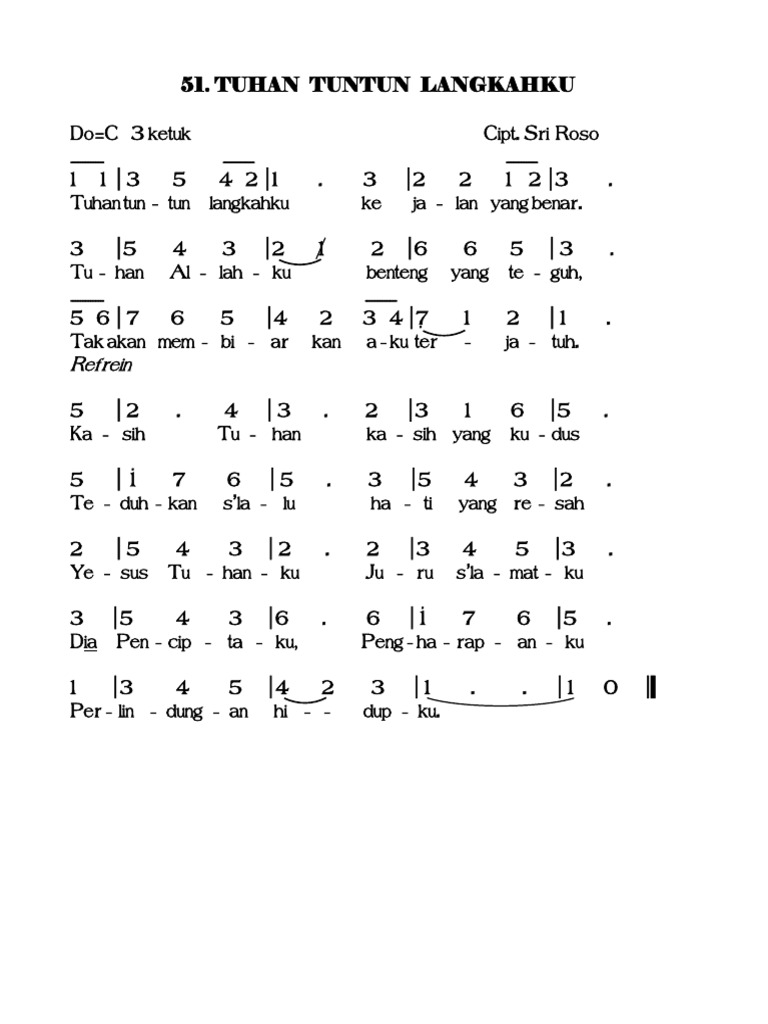 51. Tuhan Tuntun Langkahku | PDF