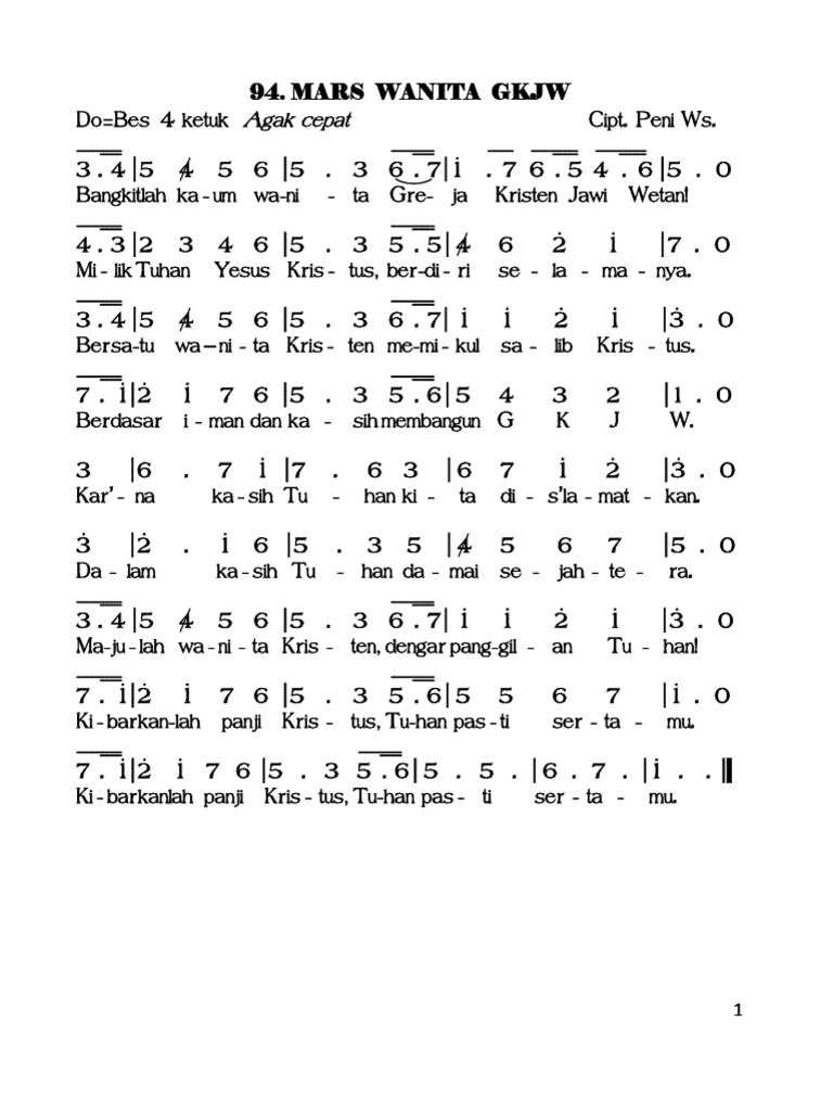 Mars Wanita GKJW | PDF