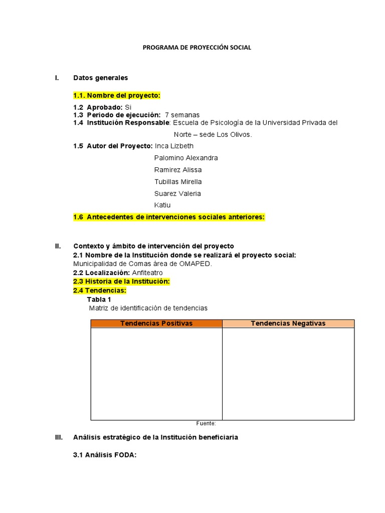 Proyecto de Responsabilidad Social | PDF | Invalidez