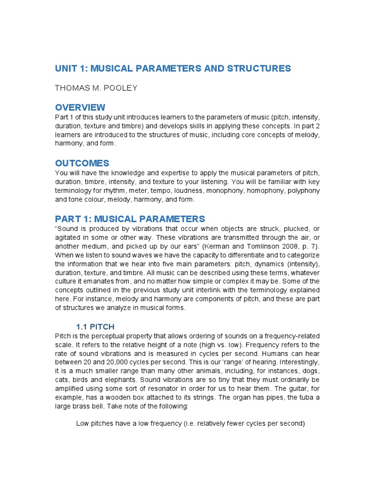 Musical Parameters and Structures - 082944 | PDF | Scale (Music) | Interval (Music)