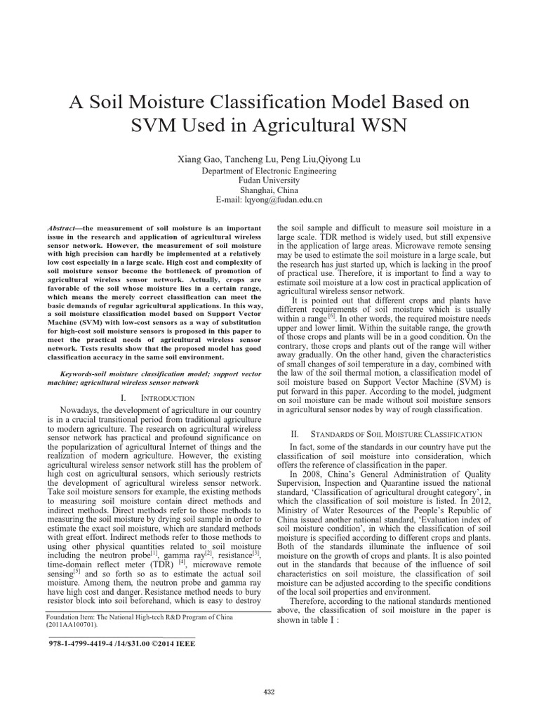 Soil Moisture Classification Using SVM | PDF | Support Vector Machine ...