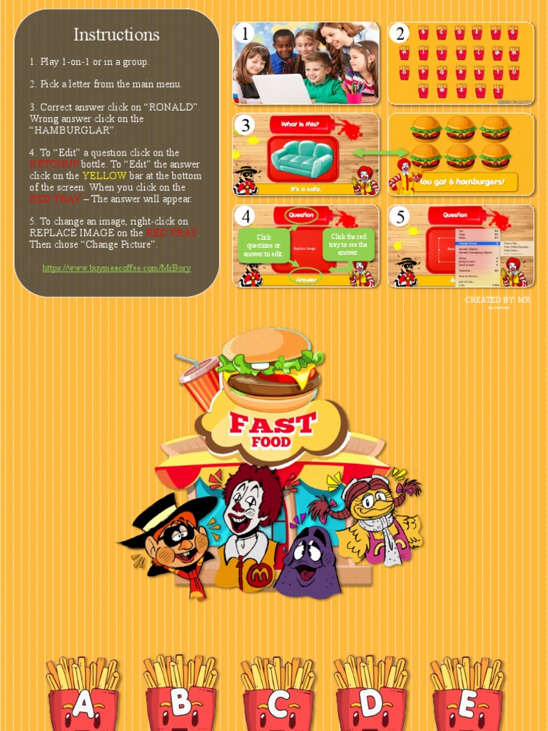 McDonald Game 26Q Template | PDF