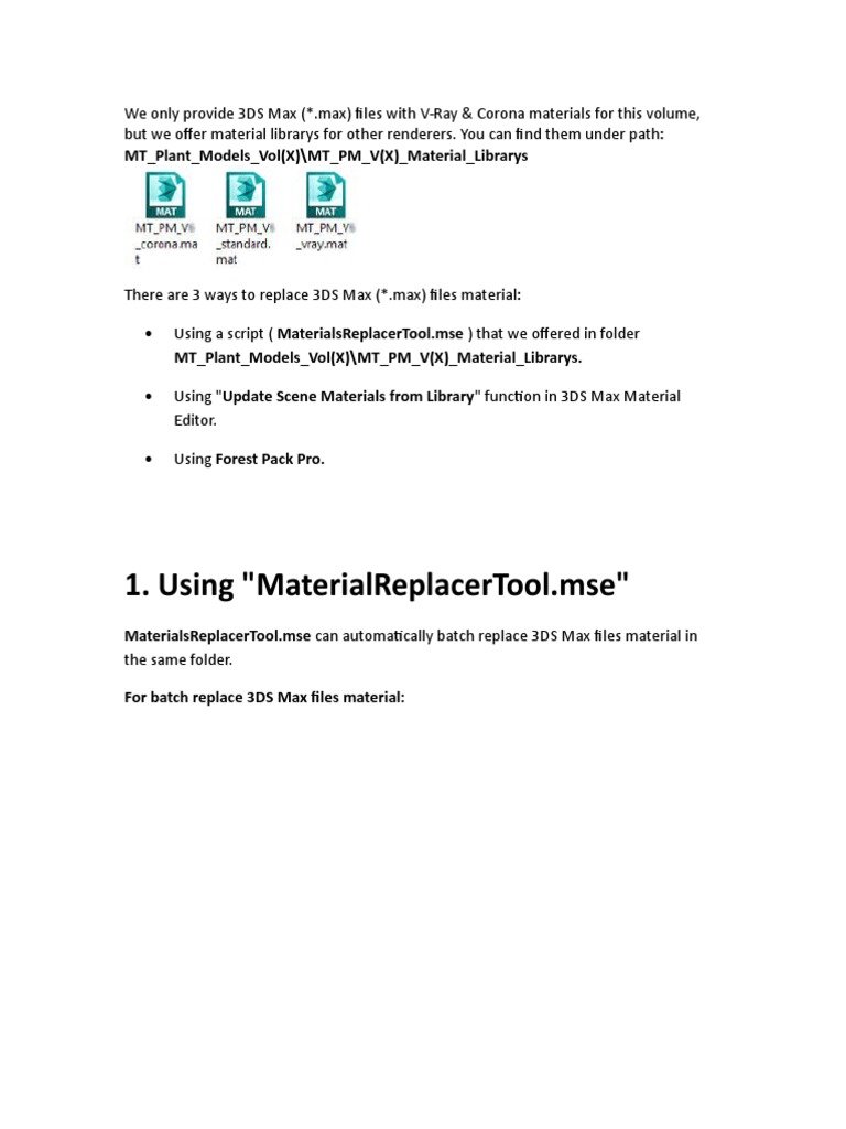 How To Replace Materials Pdf Autodesk 3ds Max System Software