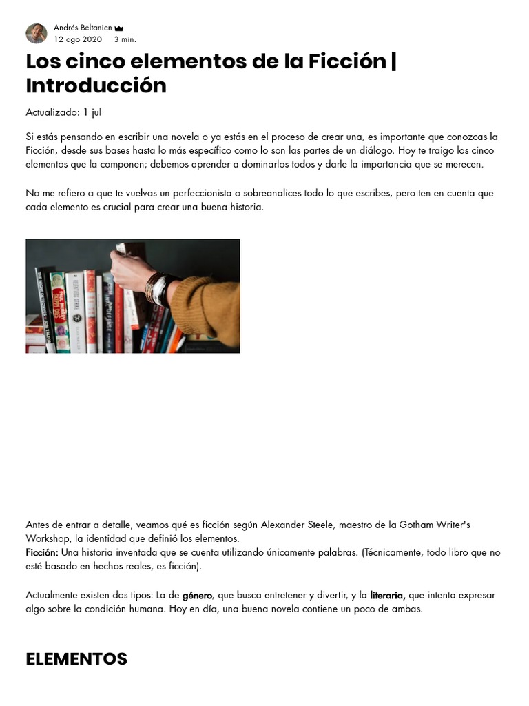 Los Cinco Elementos de La Ficción - Introducción | PDF