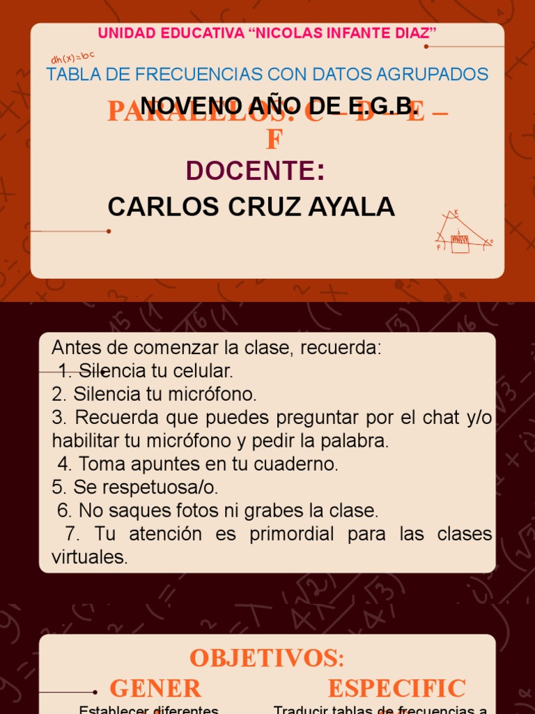 DIAPOSITIVA DE TABLA DE FRECUENCIAS CON DATOS AGRUPADOS Corregida | PDF