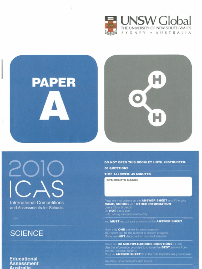 Icas Paper A_Science_2010 | PDF
