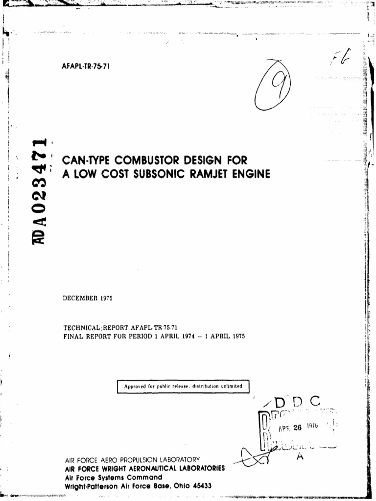 Can Type Combustor Design For A Low Cos | PDF | Jet Engine | Mechanical ...