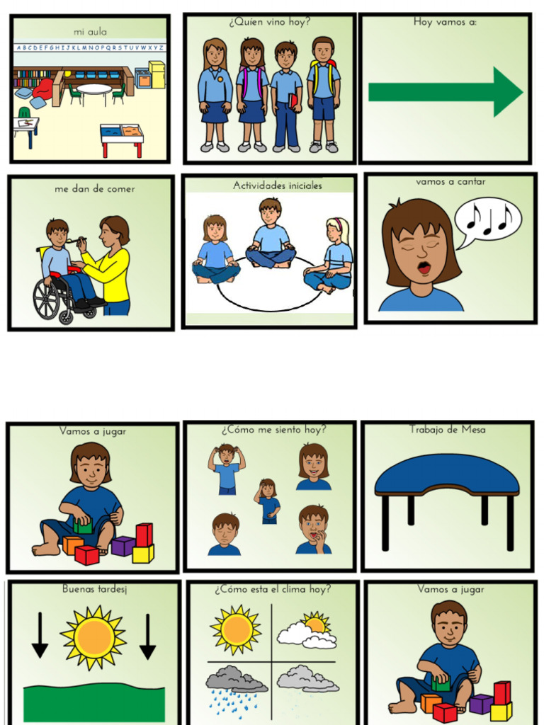 Rutina de Preescolar Pictogramas | PDF