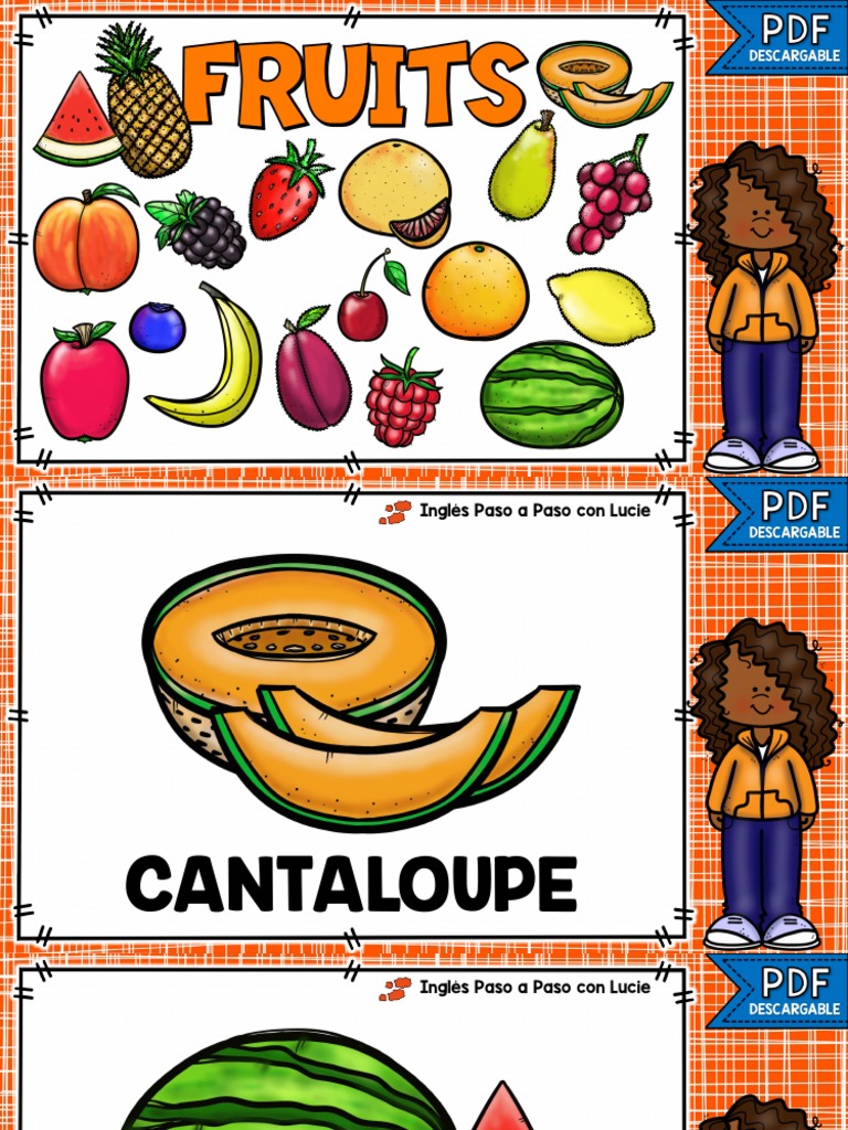 Nombres de Frutas en Inglés y Español | PDF