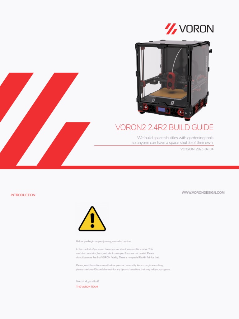 Voron 2.4R2 Assembly Manual | PDF | Screw | Belt (Mechanical)