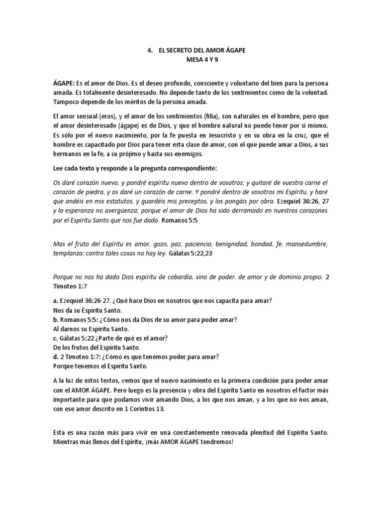 El Secreto Del Amor Ágape | PDF