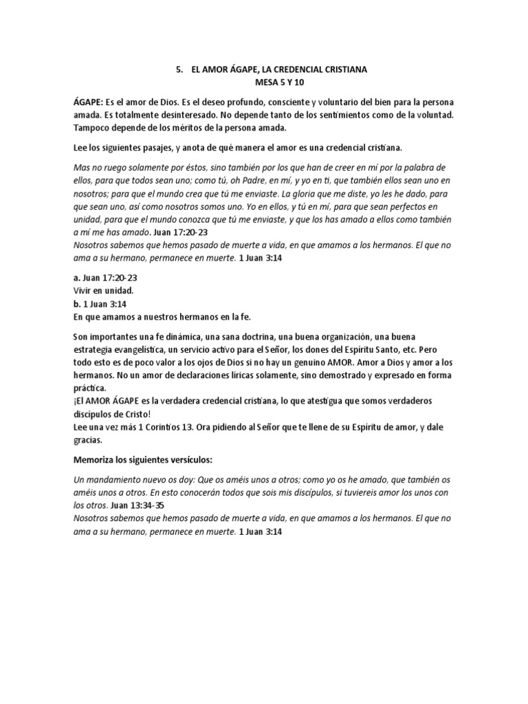 5. EL AMOR ÁGAPE | PDF