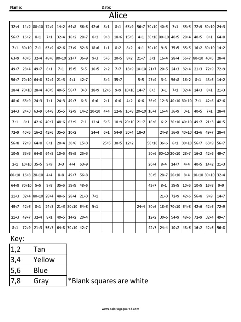 MDG18 Alice Division Disney Princess Coloring | PDF