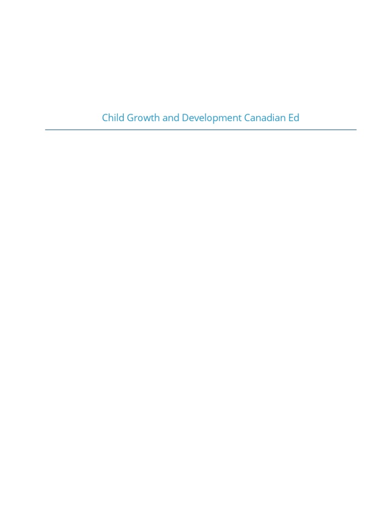 Child Growth and Development Canadian Ed 1645807515 | PDF | Experiment ...