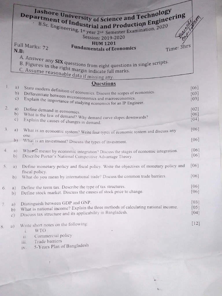 IPE 2019-20 Questions | PDF