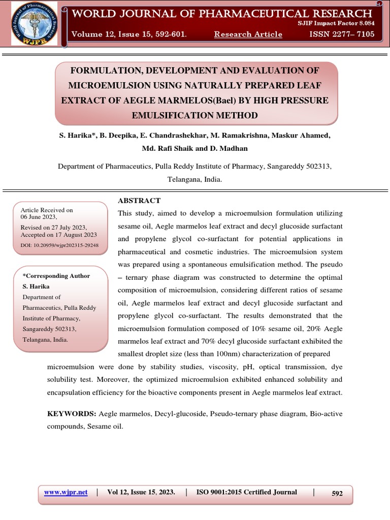53bccc0b53781c84dfcfbf4e7b224157 | PDF | Emulsion | Phase (Matter)