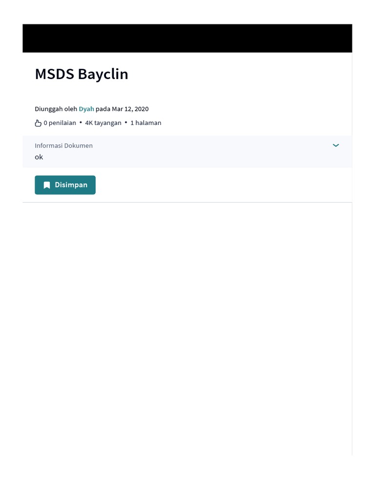 MSDS Bayclin - PDF | PDF